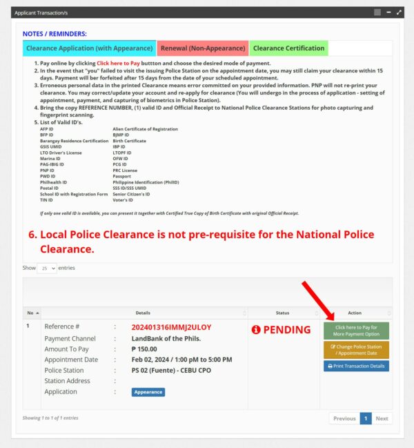 National Police Clearance Online Registration and Appointment Guide for ...