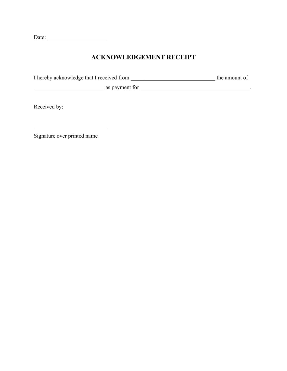 Acknowledgement Receipt Philippines: Free Sample and Template - Tech ...