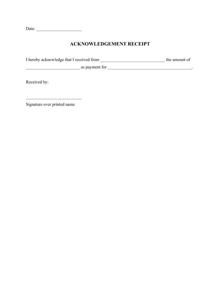 Acknowledgement Receipt Philippines: Free Sample and Template - Tech ...
